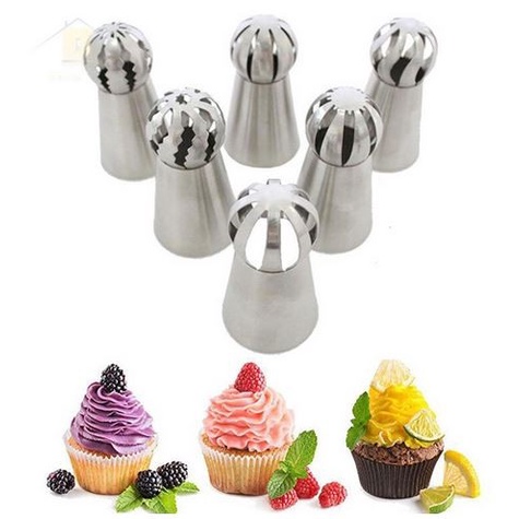 Russian Spherical Ball Icing Piping Nozzles (6Pcs) | Shopee Malaysia