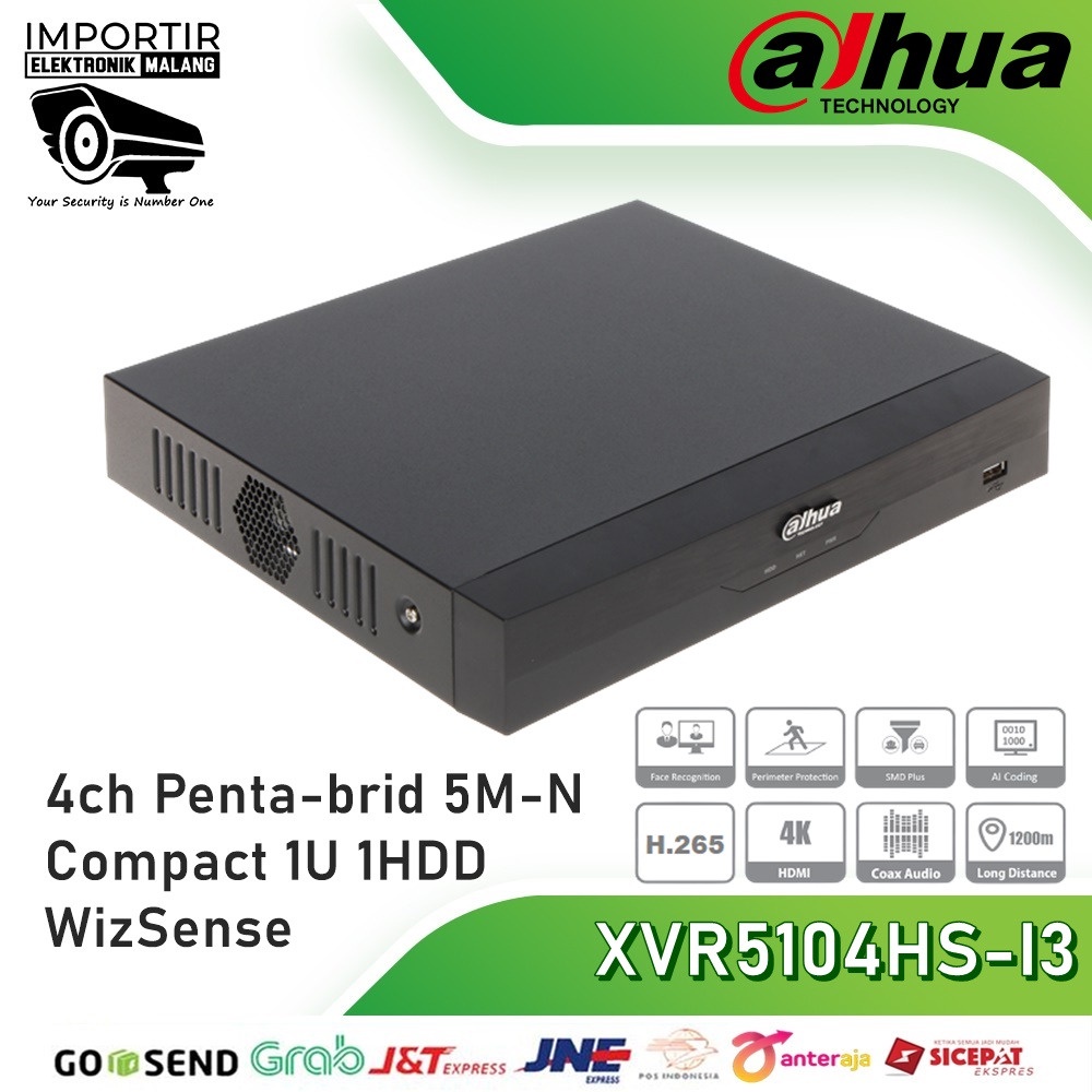 DVR DAHUA 4 CHANNEL DH-XVR5104HS-5M-I3 WIZSENSE CCTV 4CH 5MP | Shopee Malaysia