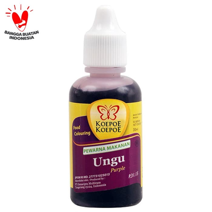 UNGU Koepoe-koepoe Purple FOOD Coloring 30ML GRAPE FOOD Coloring ...