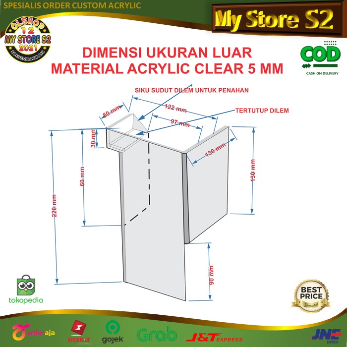 Bending Custom Acrylic Cover Bend Bending U Cutting | Shopee Malaysia