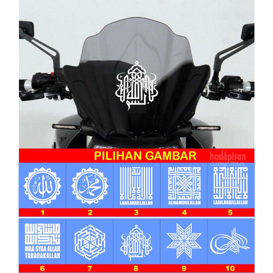 Motorcycle Sticker Cutting Sticker Visor windsheld Calligraphy ...