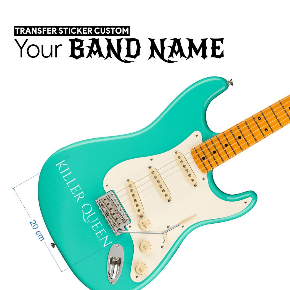 Custom Guitar Name Band Sticker - Guitar Decal - Transfer Sticker ...
