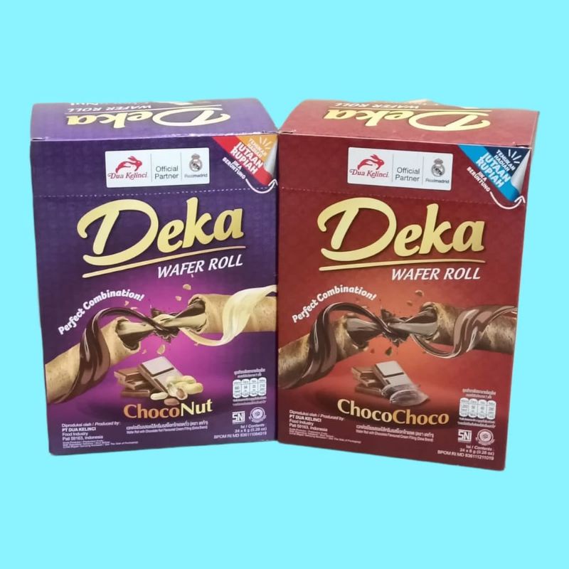 Deka Wafer Roll ChocoChoco / Deka Wafer Roll ChocoNut 1 Pack Box ...