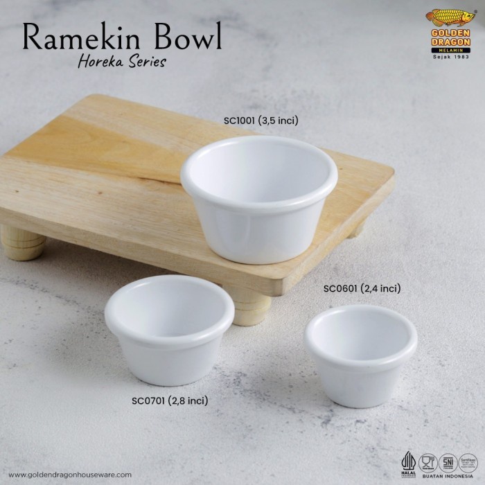 HITAM PUTIH Ramekin Bowl Glossy Black White Premium [Retail 2.4" Small ...