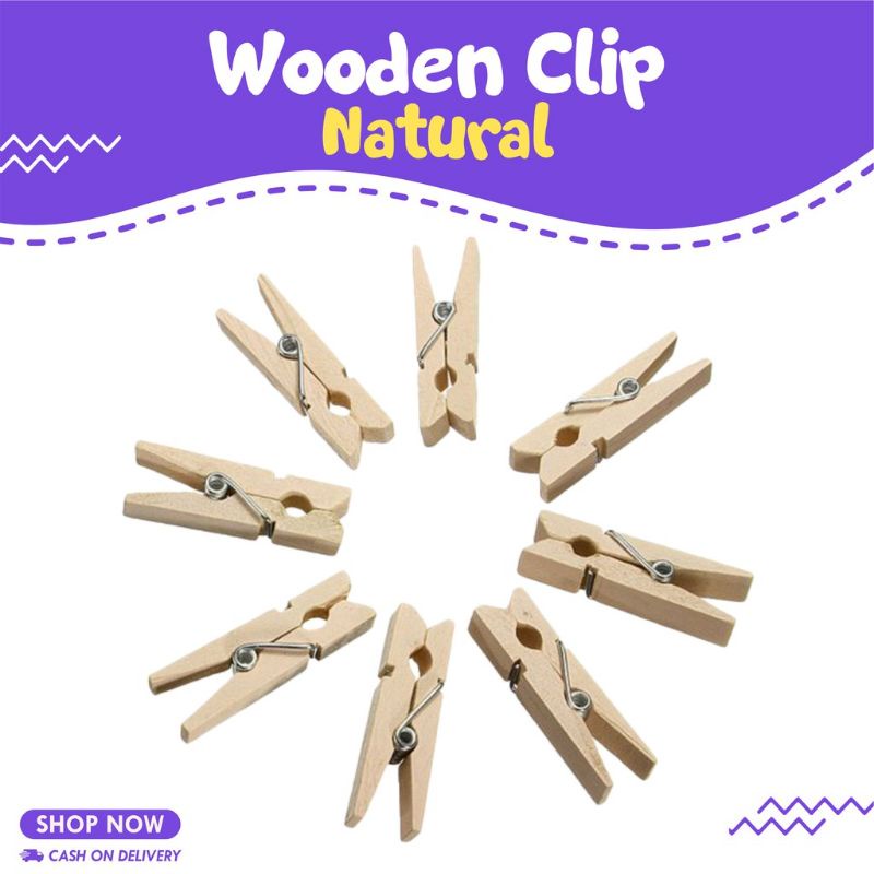 KAYU 20pcs Mini Wooden Clamps | Mini WOODEN CLIP | Polaroid Photo Clips ...