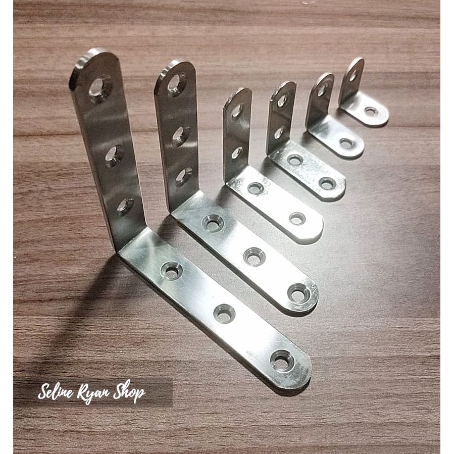 SIKU STAINLESS Steel Shelf Support L Angle Plate 25x25mm | Shopee Malaysia