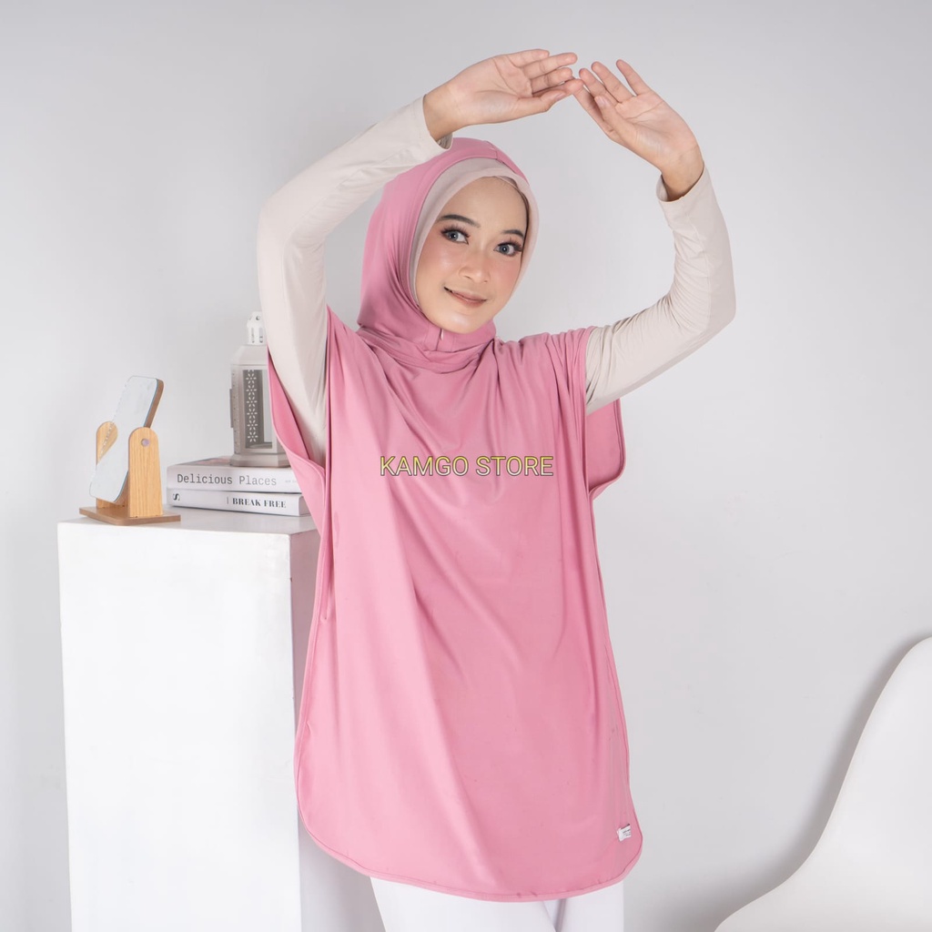 Hijab Vest Sporty Hoodie Syari/Sporty Gymnastics Hijab/Instant Hijab ...