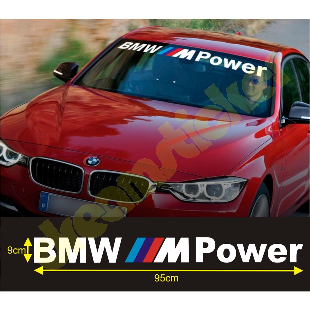 Bmw M Power Windshield Car Windshield Sticker Sticker | Shopee Malaysia