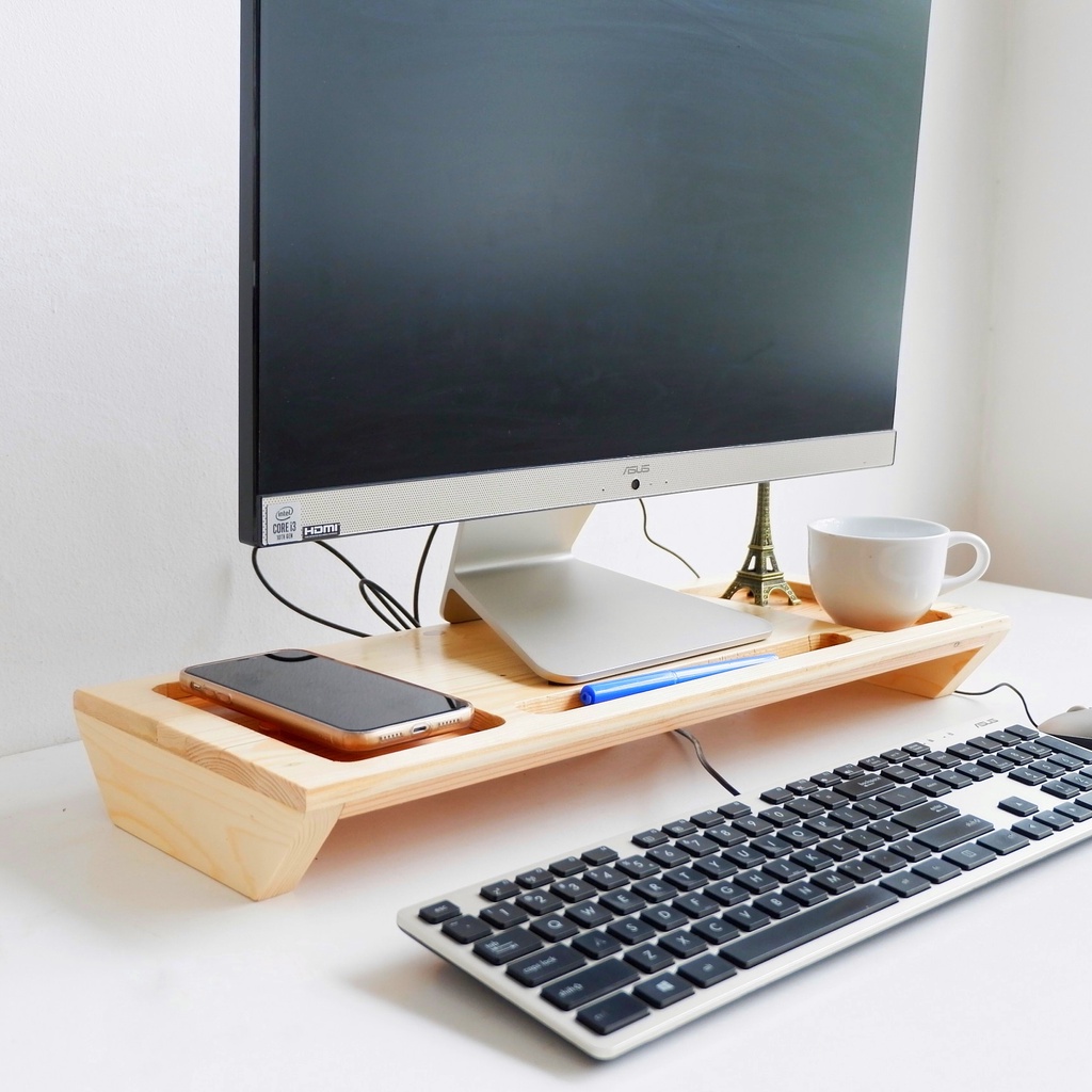Desktop Stand Monitor Desk (Computer return/Work desk decoration/laptop ...