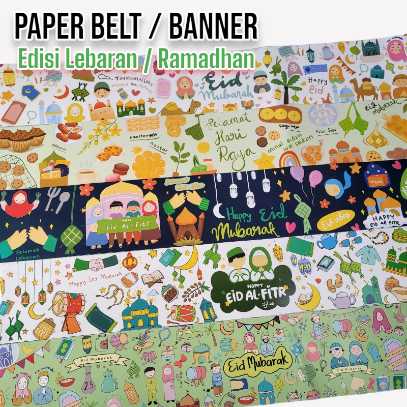 (10 pcs) Paperbelt Eid Al-Fitr Theme Eid Mubarak Ramadhan Kareem Paper ...