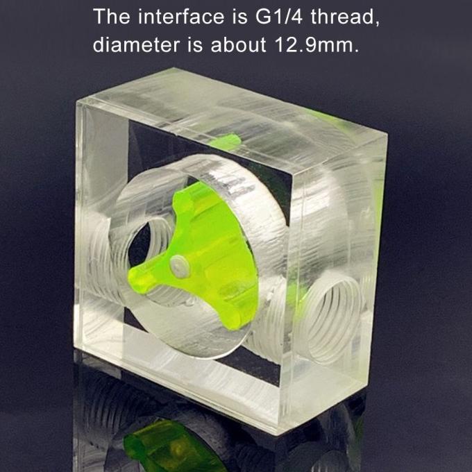 G1/4 Water Flow Indicator Meter Pc Water Cooling Acrylic 2-Port 1/4 ...