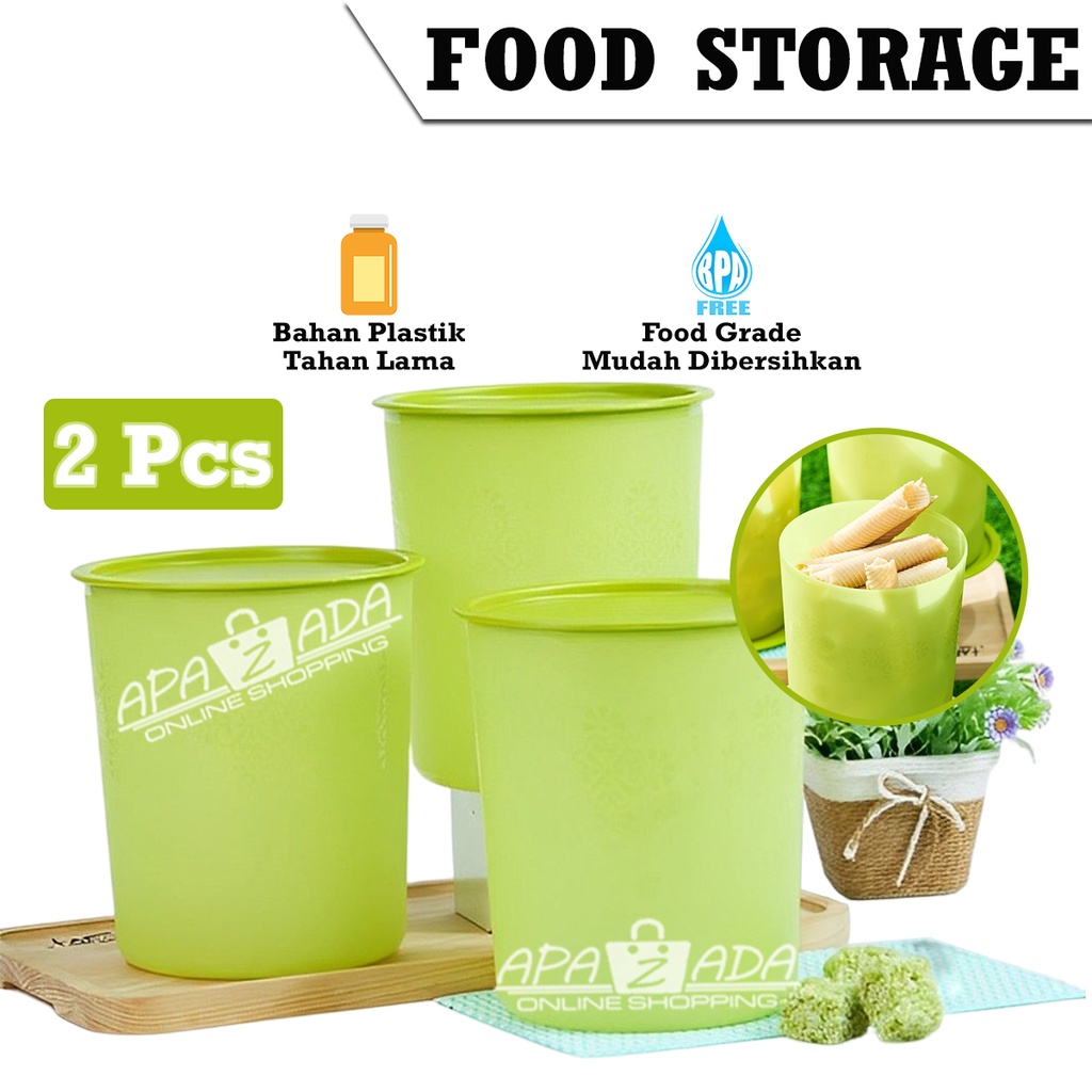 Apazada - 5 Liter Jumbo 5-Liter Storage Jar Set Of 2pcs/plastic Cake ...