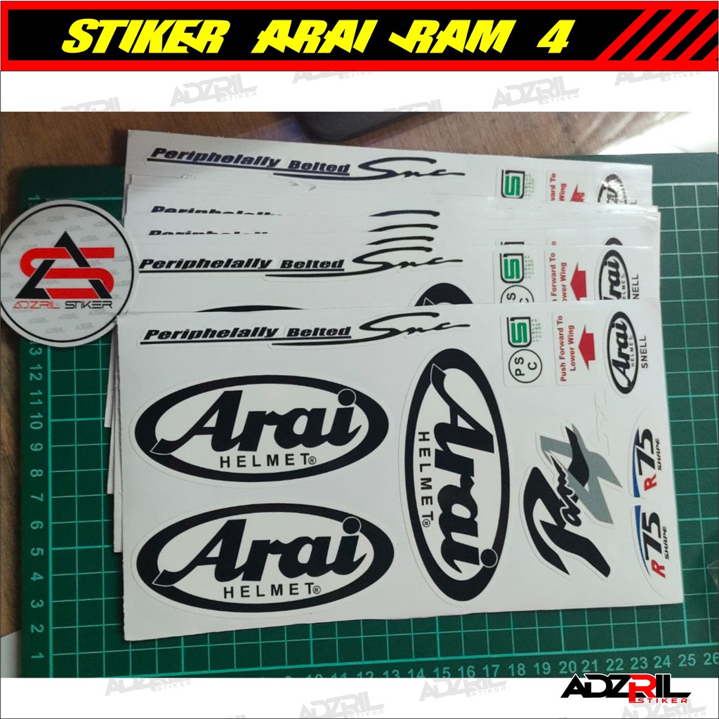 Arai Helmet STICKER SET RAM 4/ARAI STICKER/ARAI 4 RAM Helmet STICKER ...