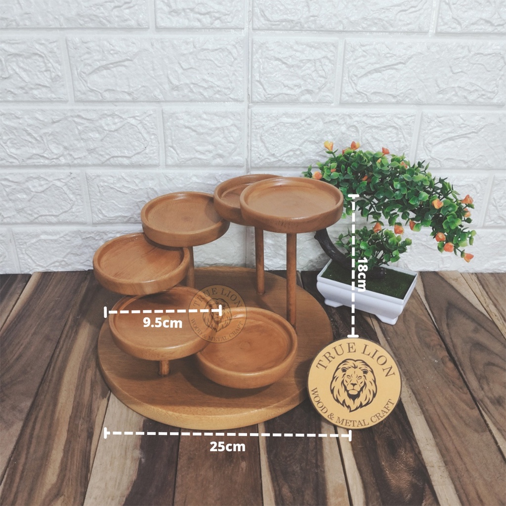 KAYU Wooden SUSHI Rack SUSHI Ladder SUSHI Plate 6-tier Wooden DIMSUM ...