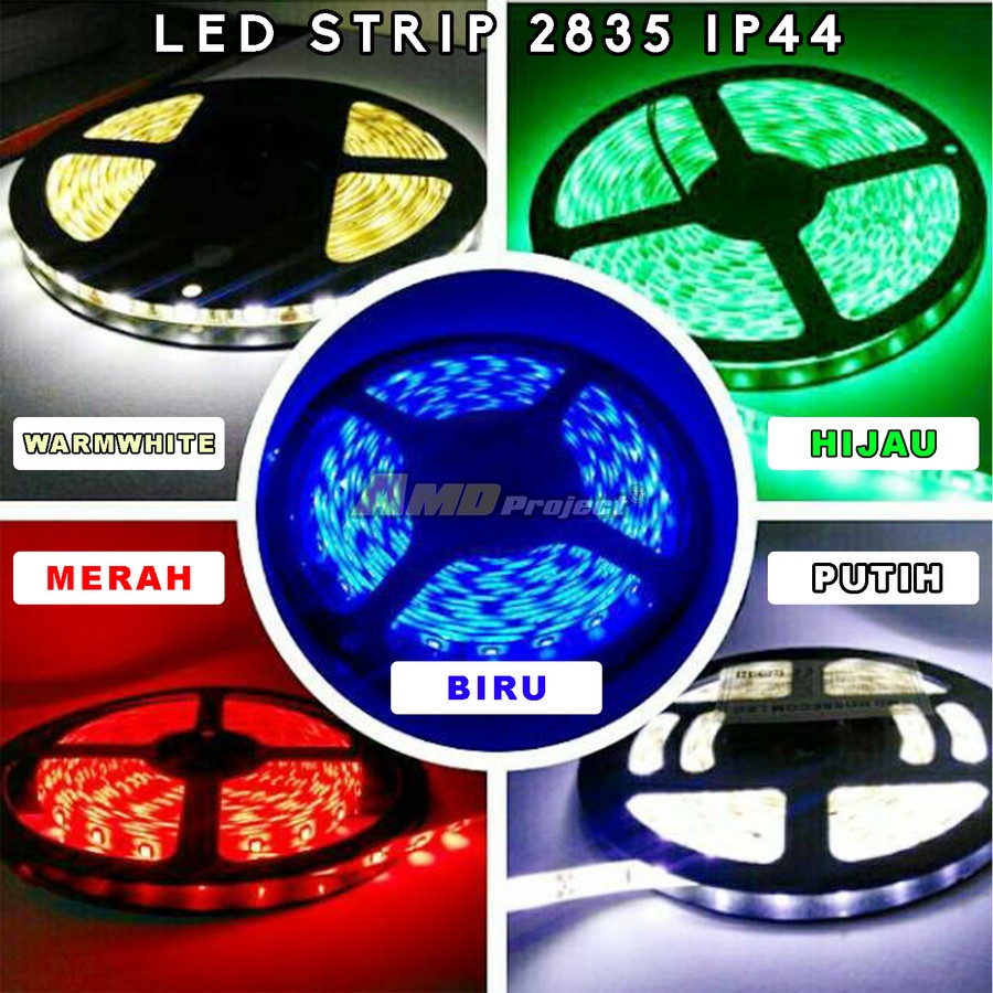 PUTIH Led Strip Light 2835 IP44 12V 5M White 3528 IP44 Waterproof ...