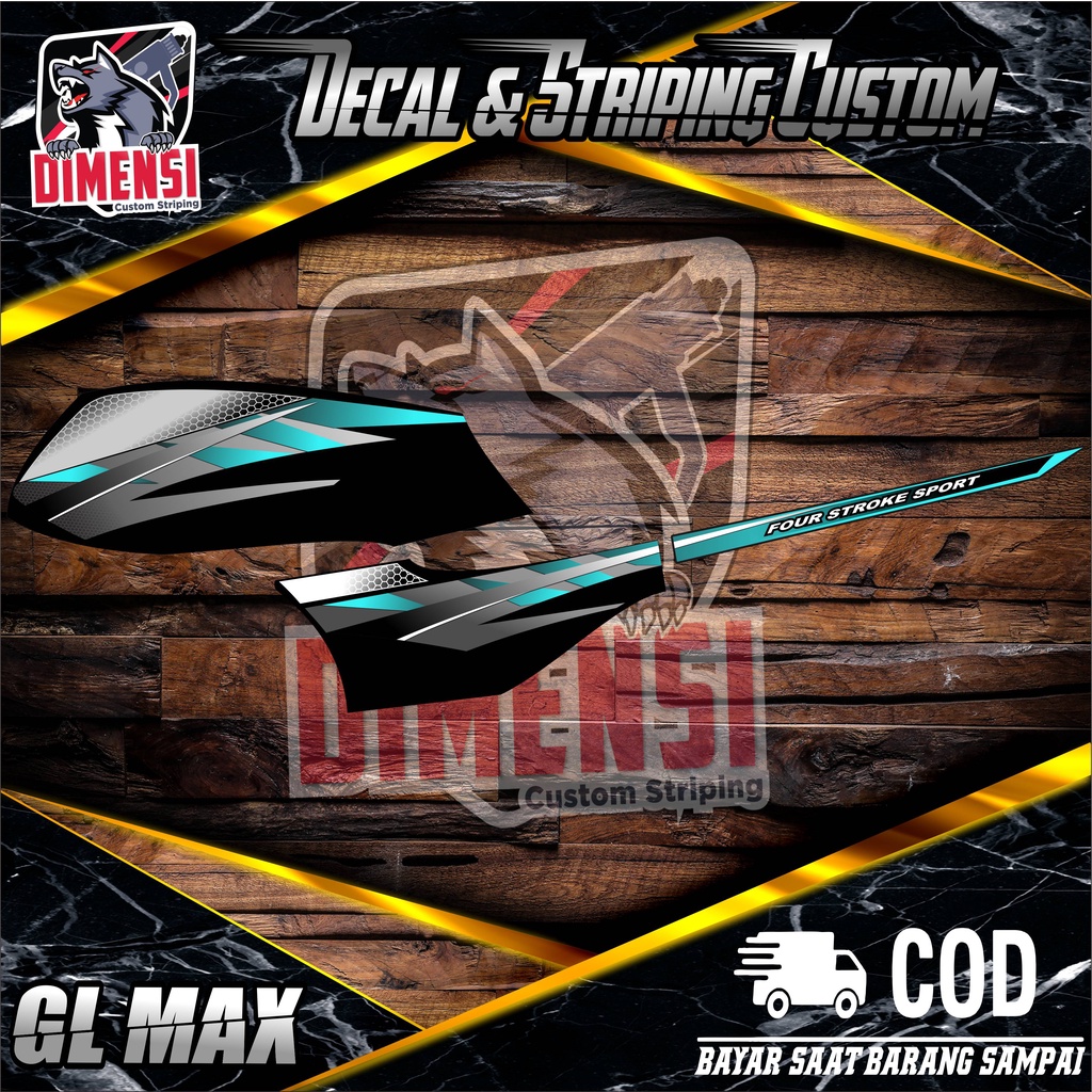 Dimensions CUSTOM STRIPING Variations Of HONDA GL PRO Stickers/STRIPING ...