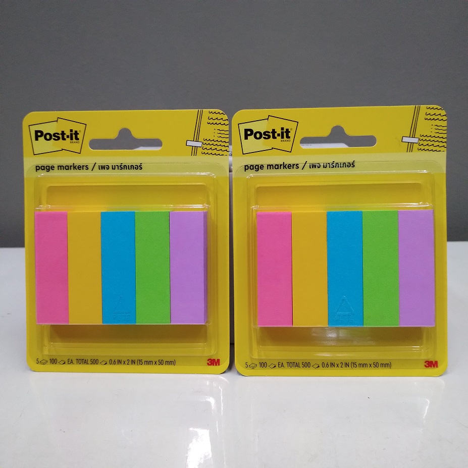 3M Post It 670-5ASST Page Marker 15mm x 50mm BL TH/EN | Shopee Malaysia