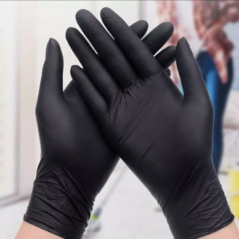 HITAM Black rubber gloves / black nitrile gloves | Shopee Malaysia