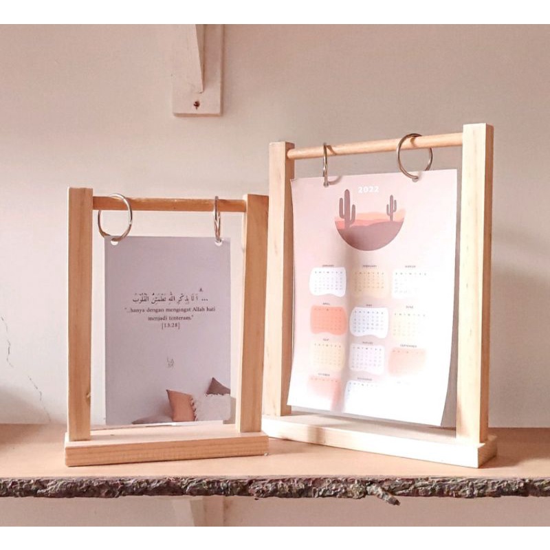 KAYU GANTUNGAN Premium Stand Type A Menu Hanger Table Number Wooden ...