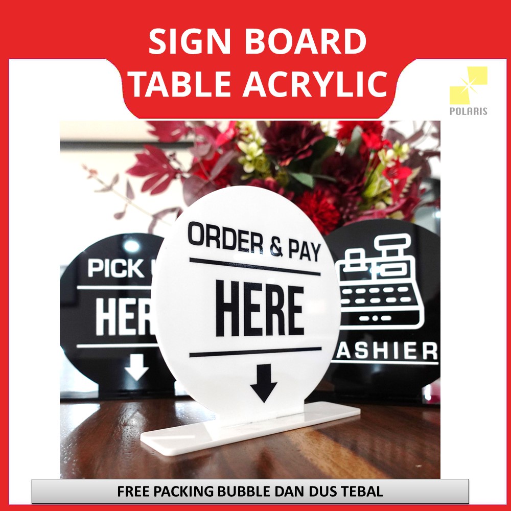 CASHIER BOARD-HERA ORDER BOARD-HERE PICK UP BOARD-SIGN TABLE CASHIER ...