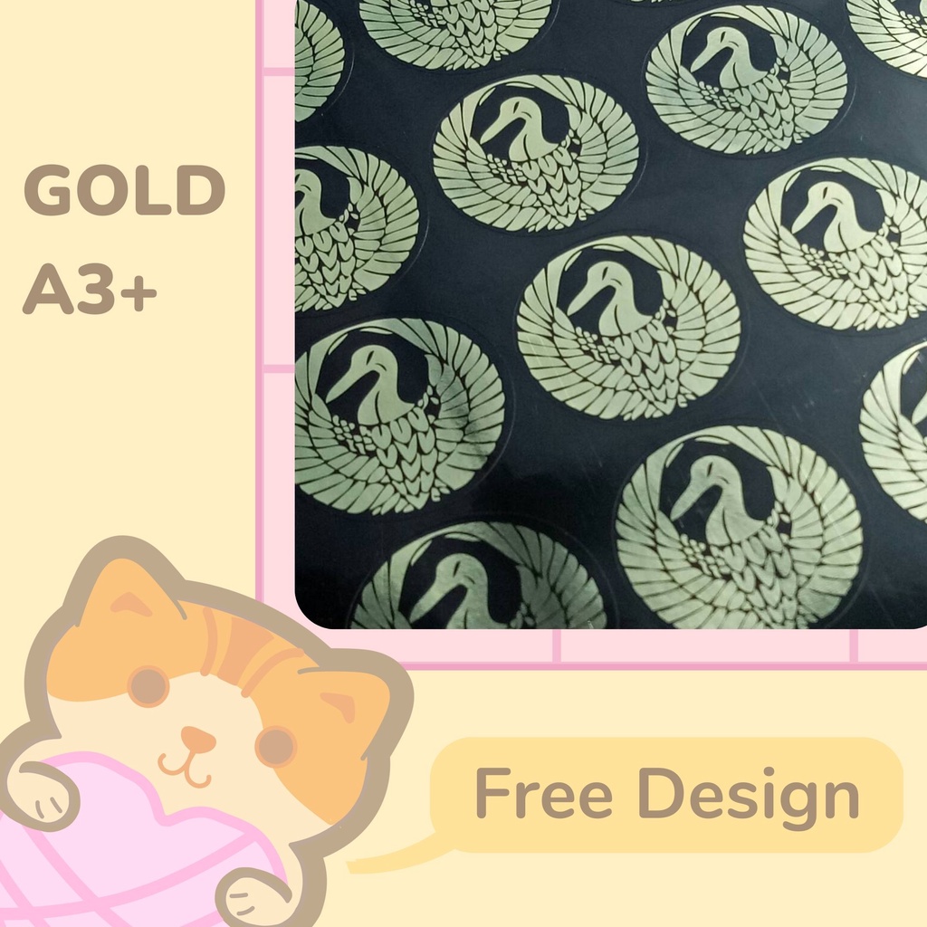 A3+ Gold Stickers for Decoration & Collections - FREE DESIGNS & FREE ...