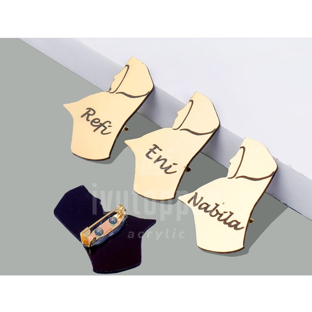 Gold HIJAB Acrylic Label / HIJAB Rebranding Label / Custom PREMIUM ...