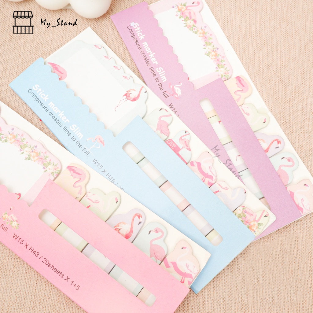 Sticky Notes Box + Flamingo Strip Sticky Note Box Strip Post It ...