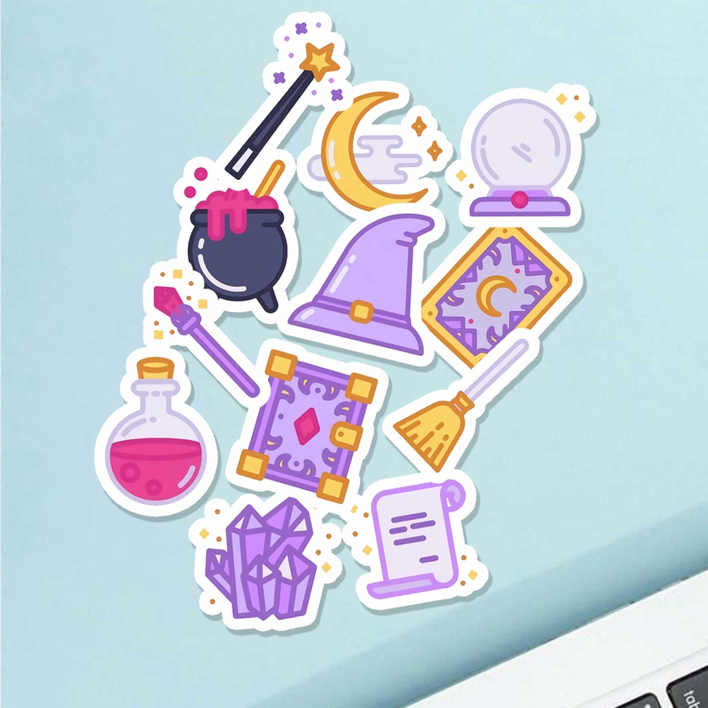 Sticker Item Wizard Aesthetic Sticker Waterproof (12pcs) | Shopee Malaysia