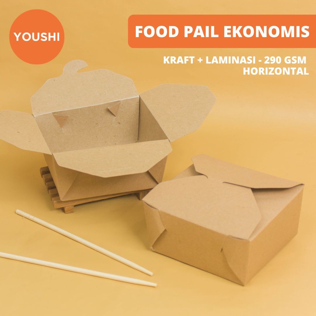 (10pcs)Food Pail Rice Bowl Packaging Rice Box Laminated-HORIZONTAL ...