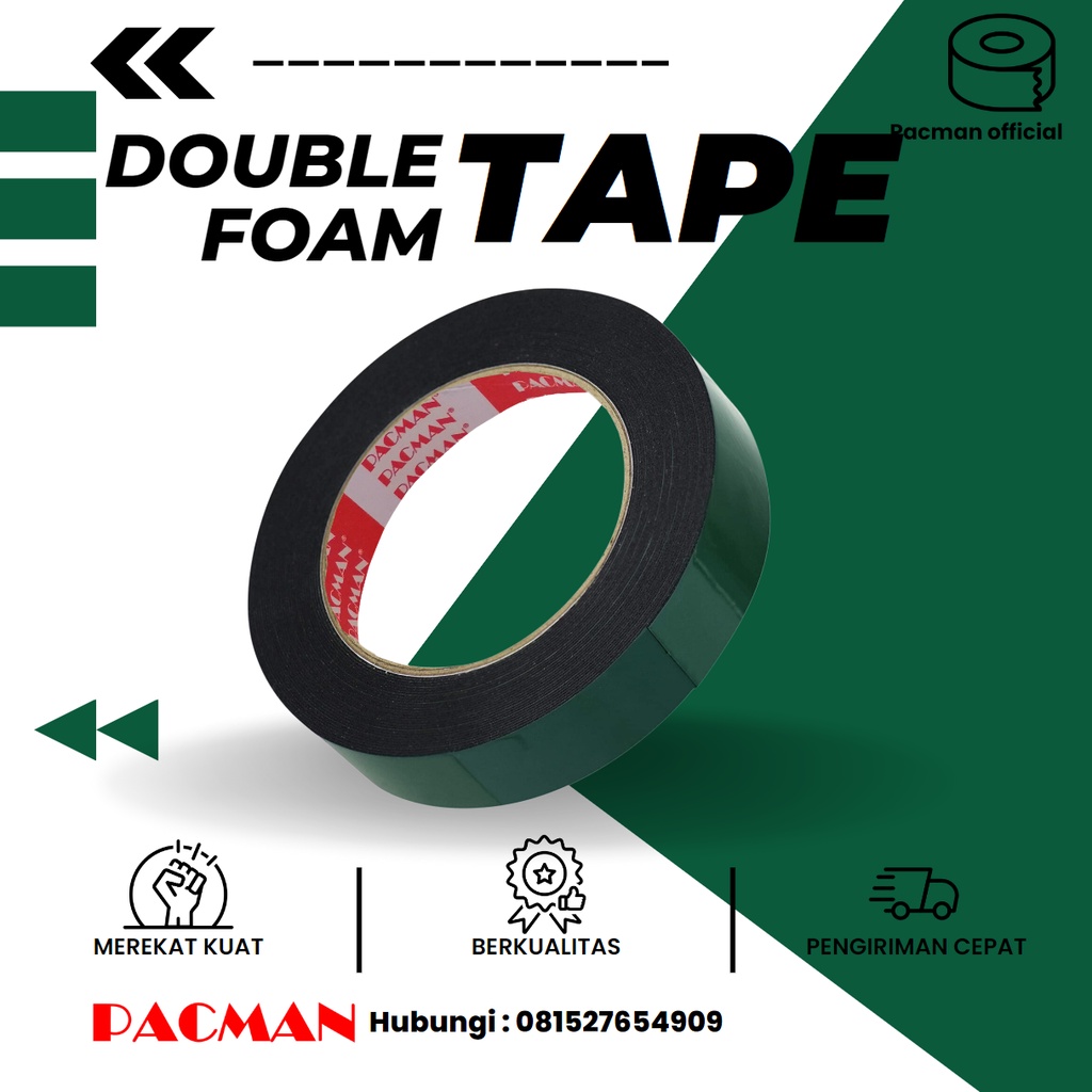 Double Foam Tape Duct Tape Double Foam Insulation Tape Pacman Adhesive ...