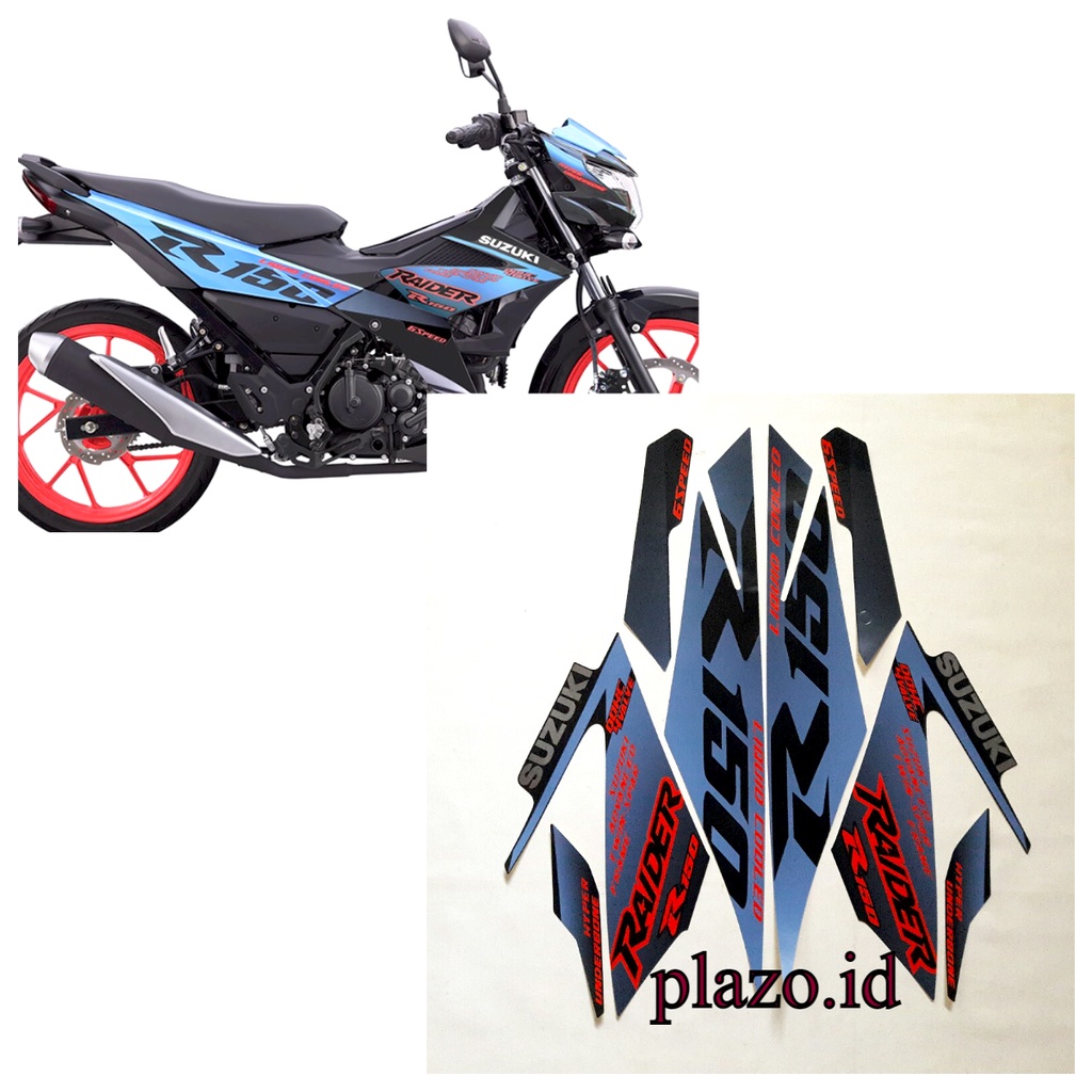 HITAM Suzuki raider r150 2023 Motorcycle Trim striping sticker full ...