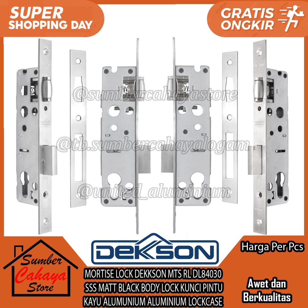 KAYU Mortise BODY LOCK DEKKSON RL SN 84030 SSS ALUMUNIUM DOOR BODY LOCK ...