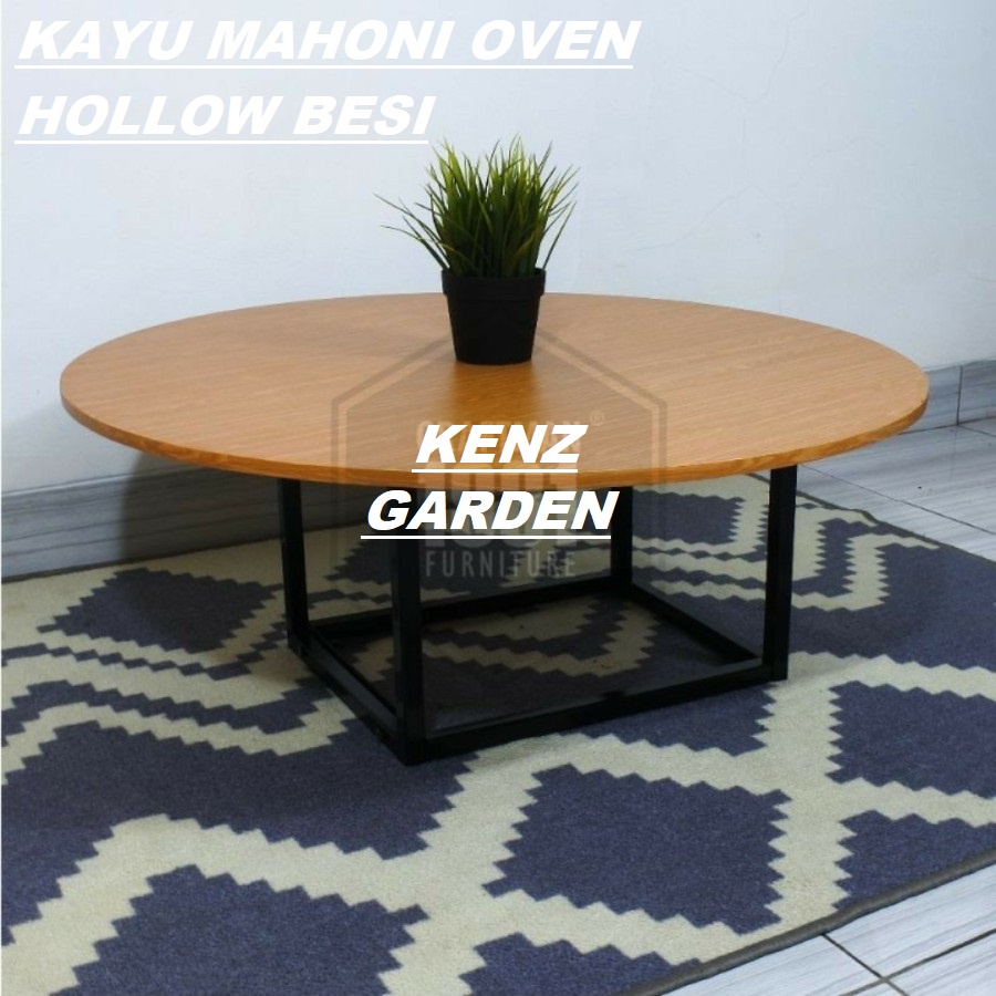 KAYU Round TABLE/ SOLID WOOD TABLE/Oven Mahogany Wood Table/Cafe Table ...