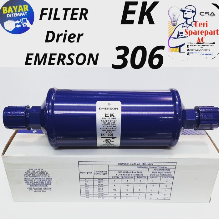 Emerson Ek 306 3/4" Liquid Line Filter Dryer Ek 306 | Shopee Malaysia