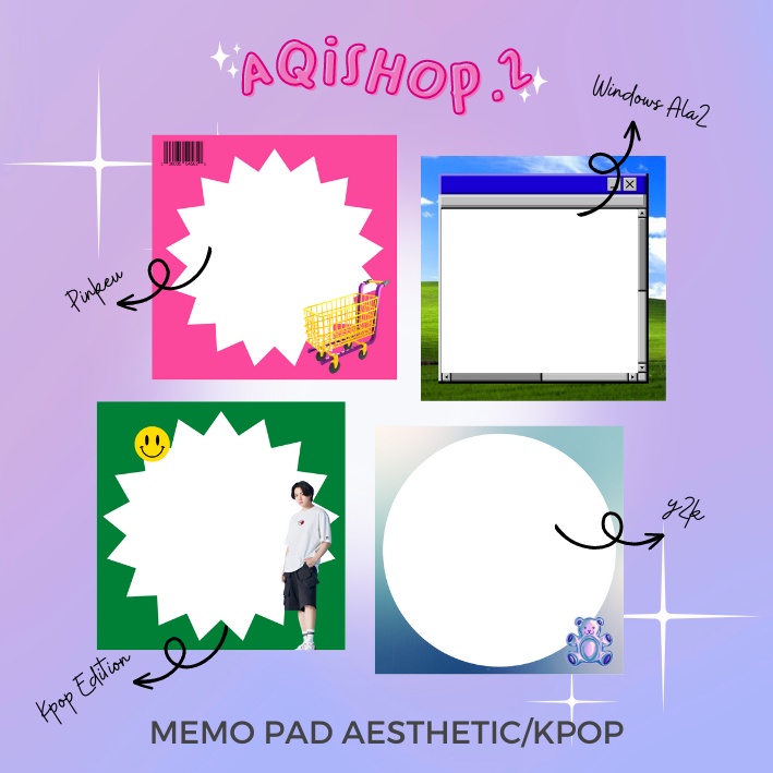 Aesthetic MEMO PAD/STICKY NOTE/STICKY NOTE CUSTOM/STICKY NOTE/STICKY ...