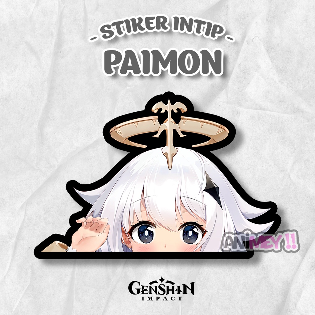 Paimon Genshin Impact Peek Sticker/Waterproof Anime Sticker | Shopee ...