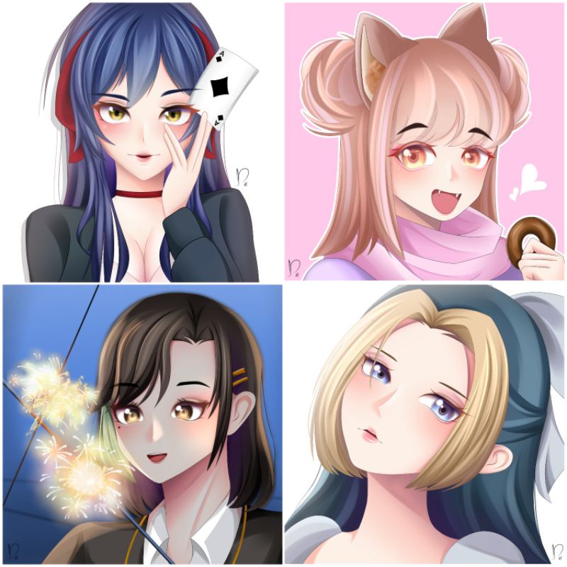 Digital Art Commission Anime Style Illustration Fanart Manga Oc Drawing ...