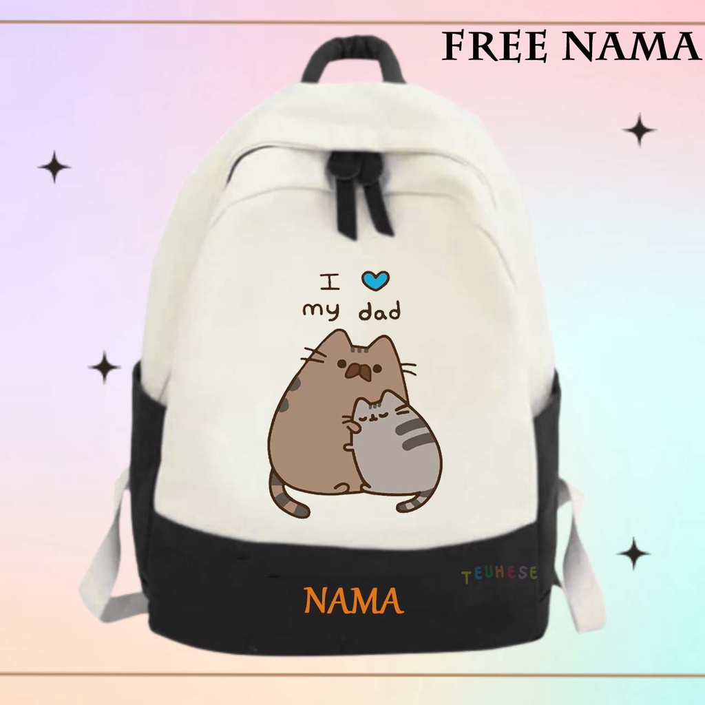 (FREE Name) children's school backpack with character motif "PUSHEEN ...