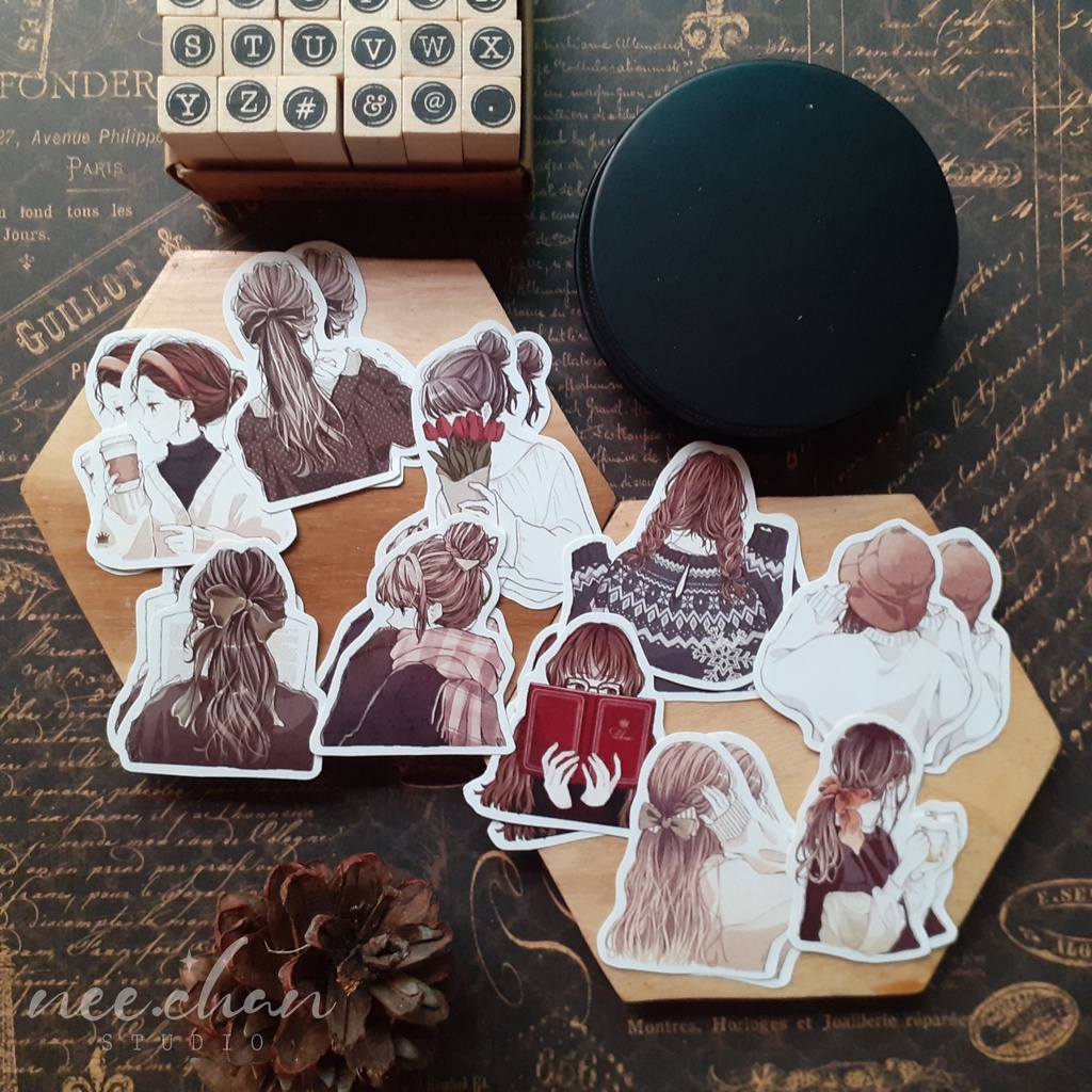 Girl Sticker Journaling/Aesthetic Journal Sticker/Deco/Die Cut Sticker ...
