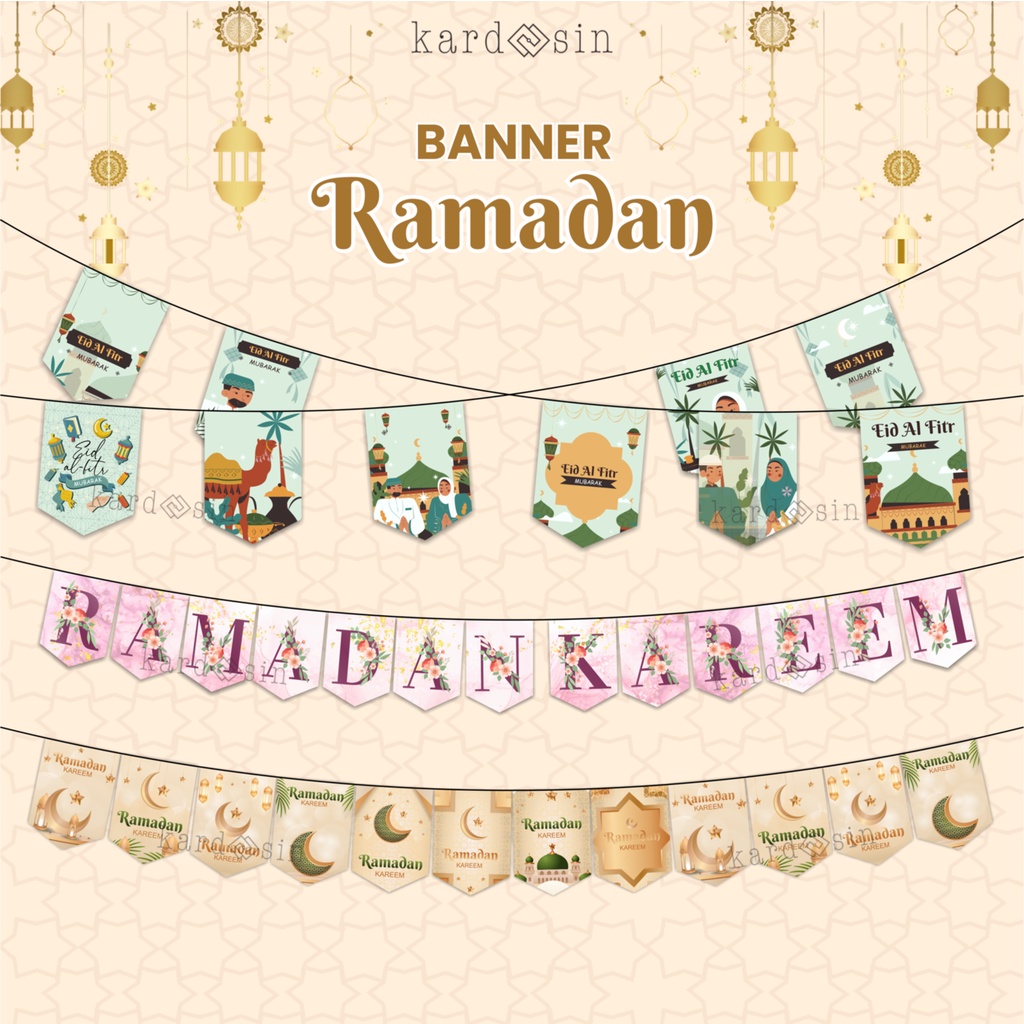 [2,5 Meters] BUNTING FLAG BANNER RAMADHAN RAMADAN KAREEM EID MUBARAK ...