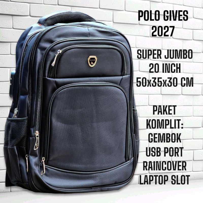 Polo Gives Jumbo 20 Inch Laptop Backpack Imported for Men and Women ...