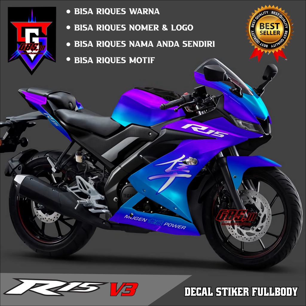 Decal R15 V3 Motorcycle Sticker R15 V3 Variation Sticker Chameleon ...