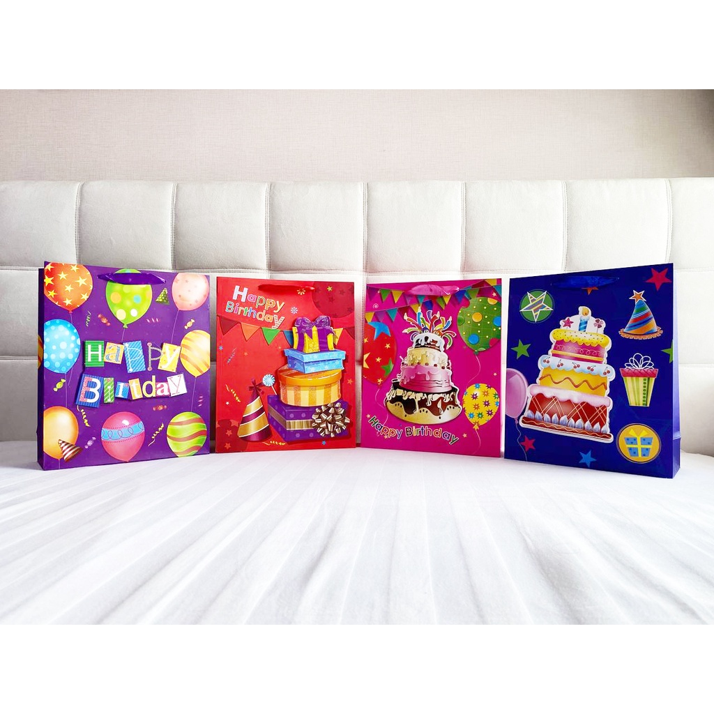 Paper Bag Happy Birthday 3D Glitter Pop Up/Birthday Paper Bag/Gift Bag ...