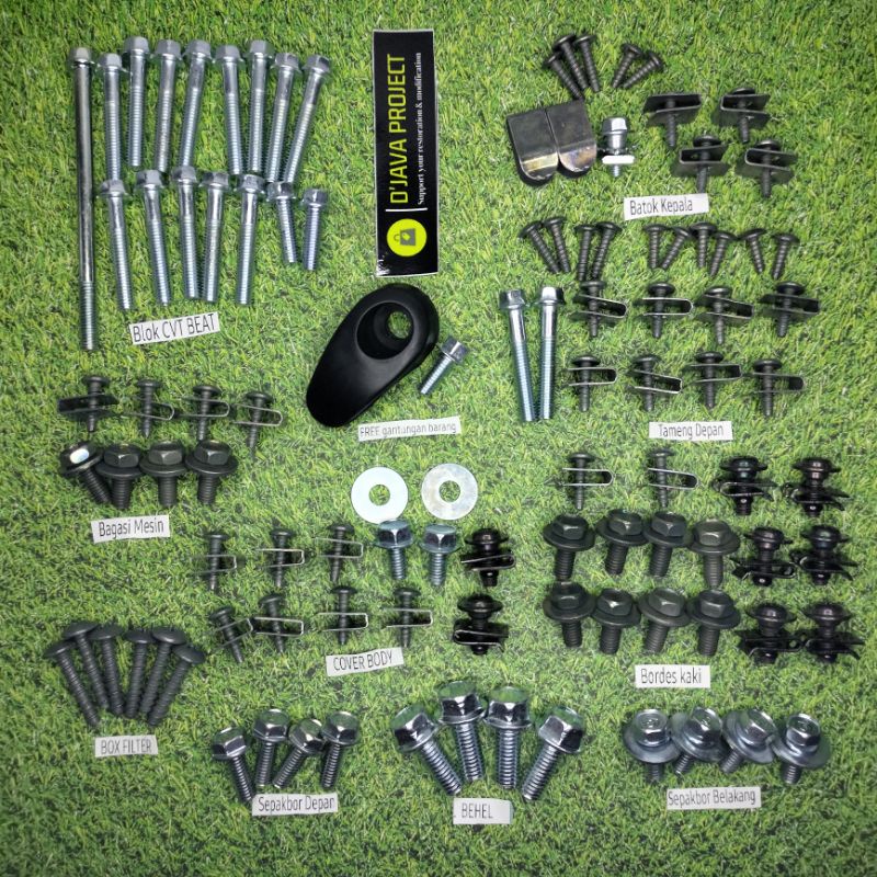 Complete Body Bolts for Honda Beat Carburetor/Old Honda Beat Body ...