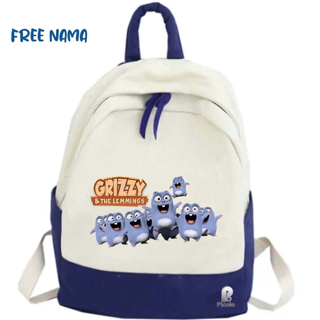 Grizzy AND THE LEMMINGS UNISEX Cartoon School BACKPACK BACKPACK (FREE ...