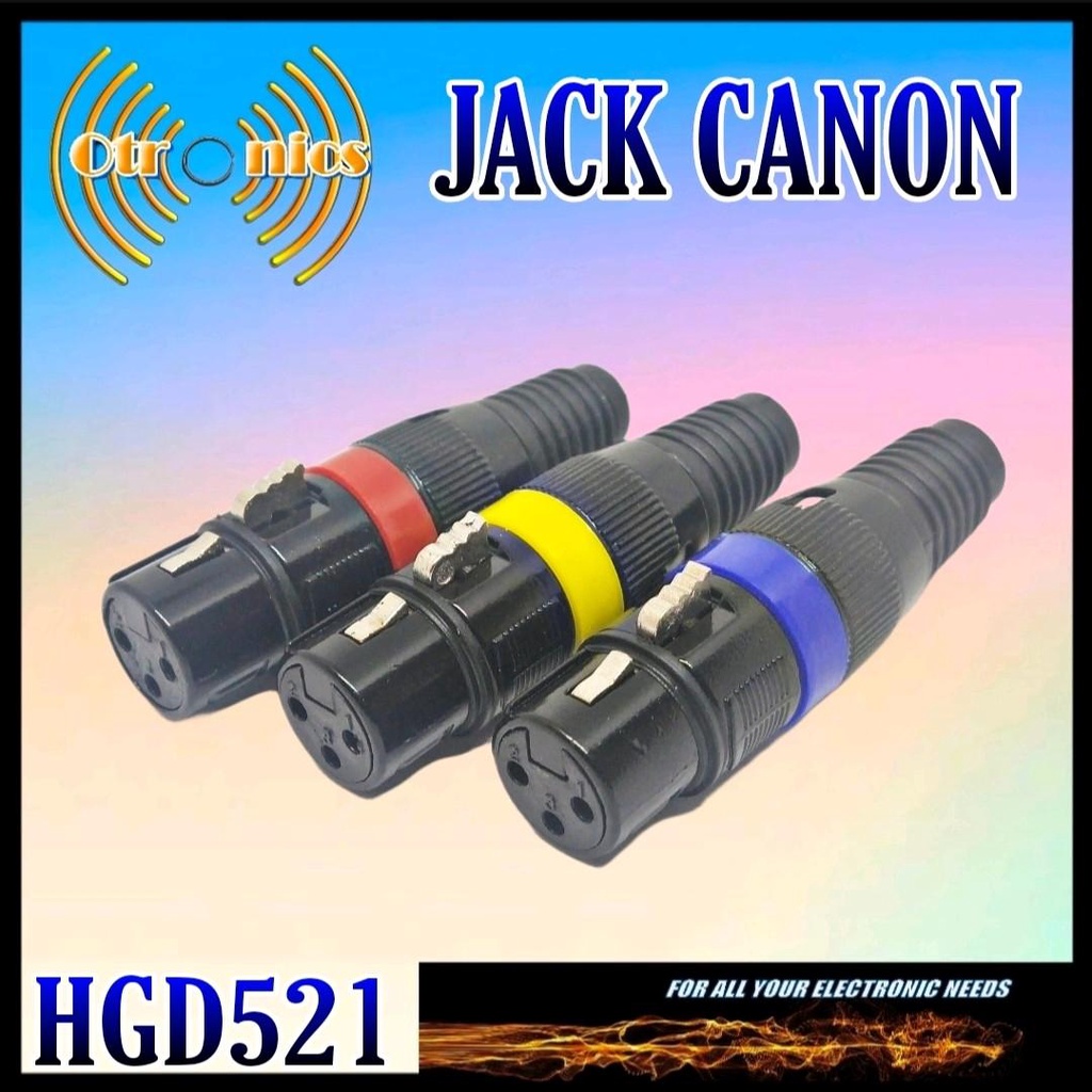 Socket Canon Xlr female 3pin Black (pin number) | Shopee Malaysia