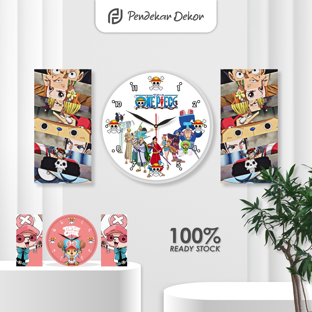 1 SET WALL CLOCK - ONE PIECE WALL CLOCK - LUFFY WALL CLOCK - ZORO WALL ...