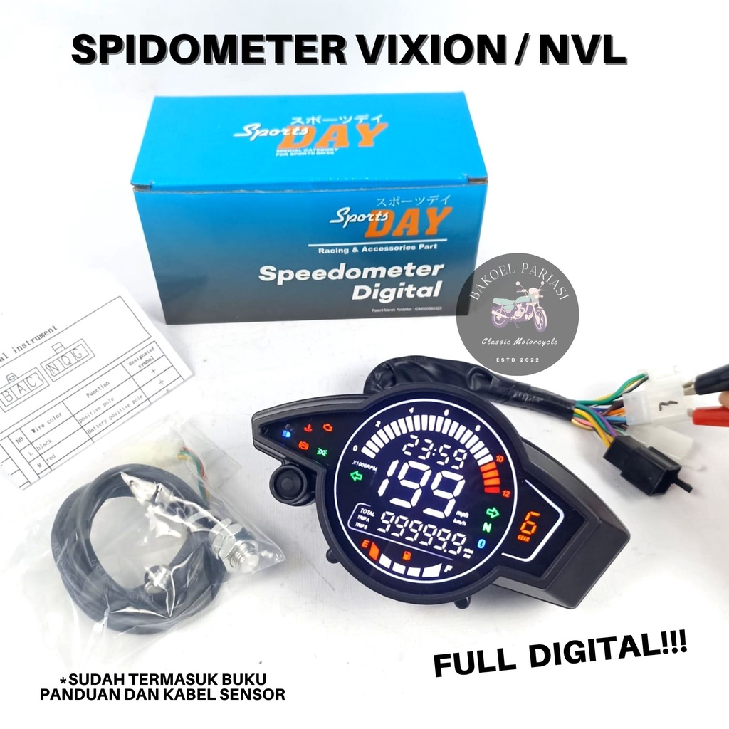 Speedometer NVL FULL DIGITAL LED SPEEDOMETER VIXION DIGITAL SPIDOMETER ...
