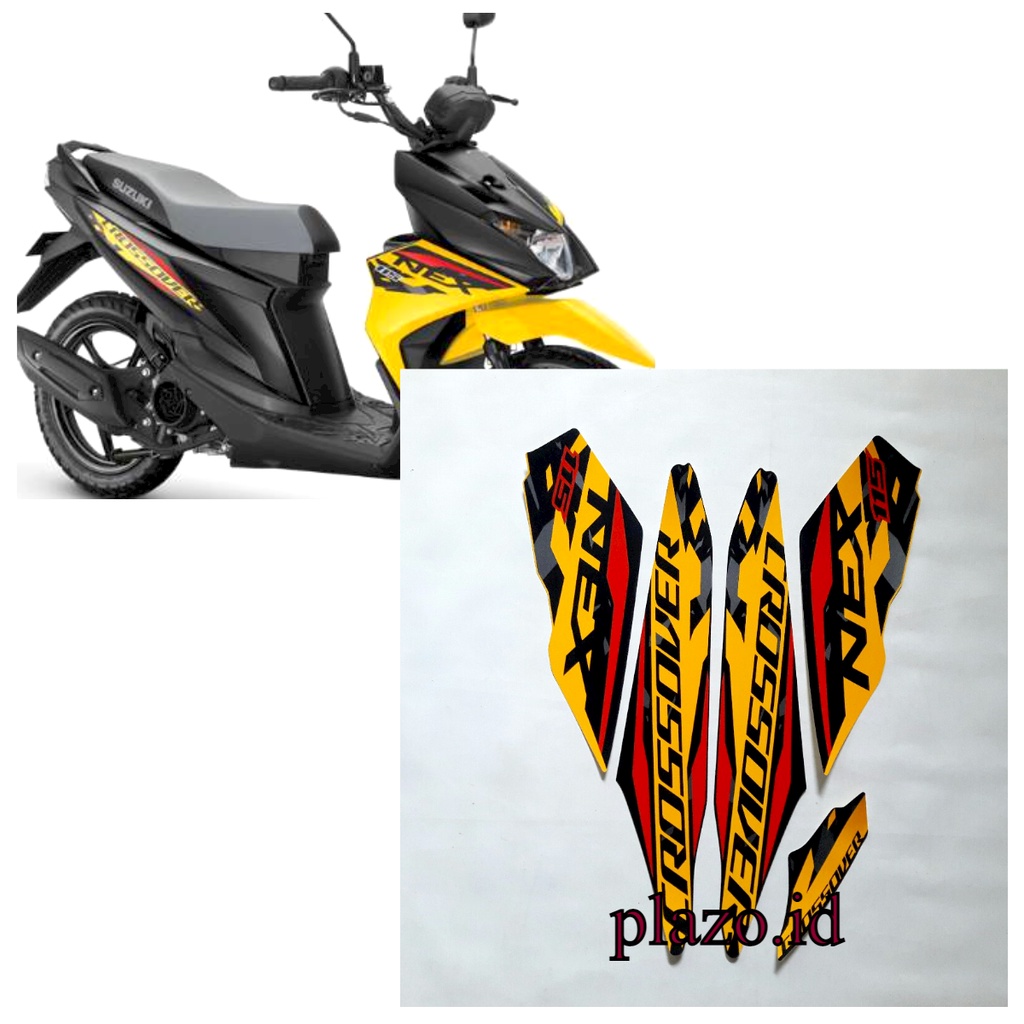 Suzuki nex crossover 115 2021 black and yellow Striping sticker ...