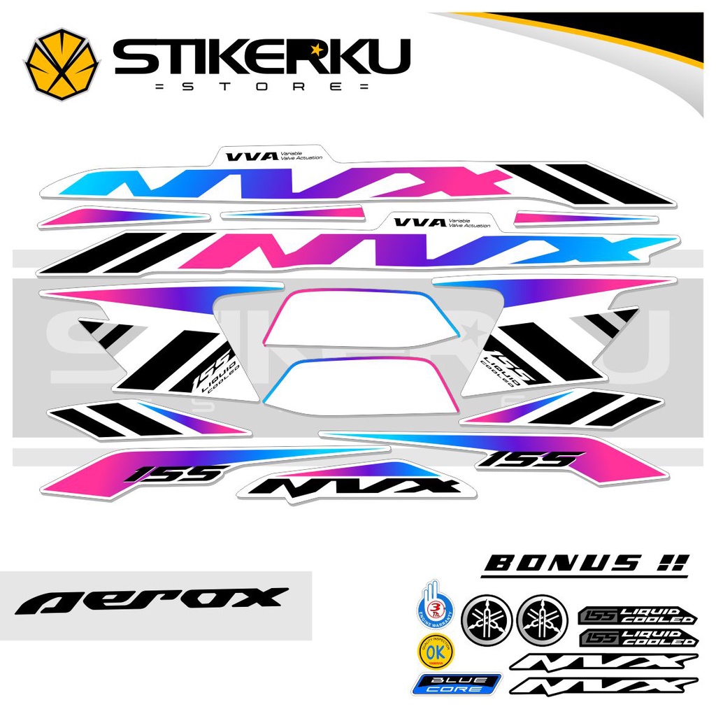 PUTIH Striping NVX 155 CONNECTED Basic White COMBO COLOR/NVX 155 ...